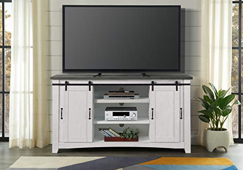 Martin Svensson Home Hampton TV Stand, White Stain with Grey Stain Top