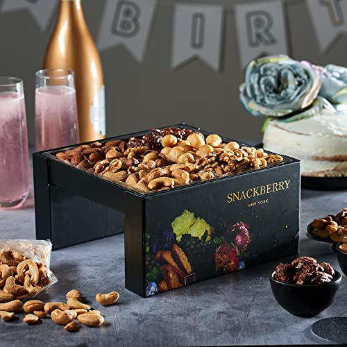 Holiday Mixed Nuts Gift Basket, in Elegant Display Stand Box, Gift Set for Easter, Birthday Party, Sympathy, Healthy Gift Snack Box for Men and Women. Kosher - Snackberry (Premium)