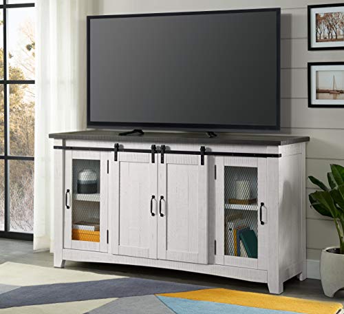Martin Svensson Home Hampton TV Stand, White Stain with Grey Stain Top
