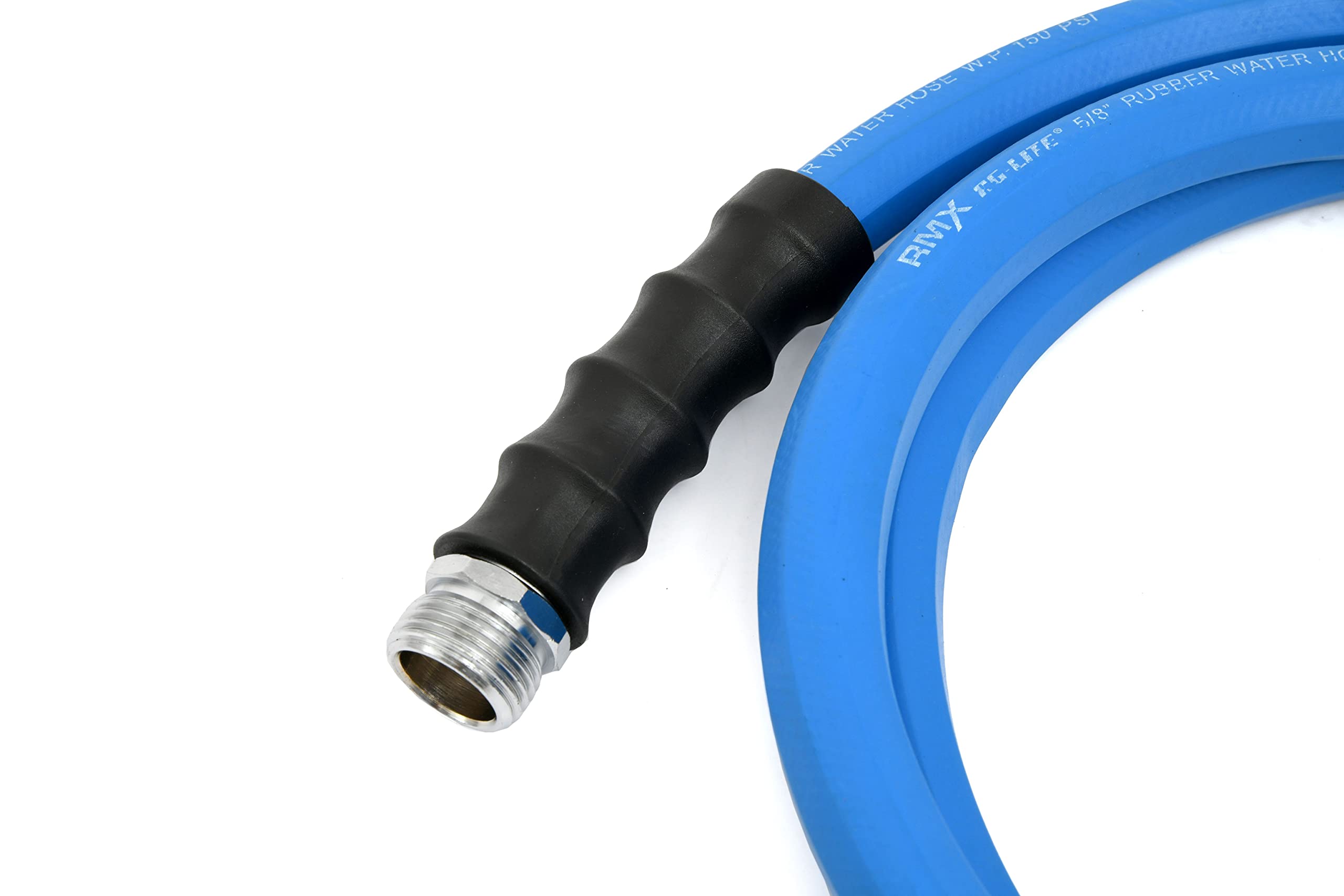 AG-LITE BSAL5806 5/8" x 06' Hot/Cold Water Rubber Garden Hose, 100% Rubber, Ultra-Light, Super Strong, 500 PSI, 50F to 190F Degrees, High Strength Polyester Braided