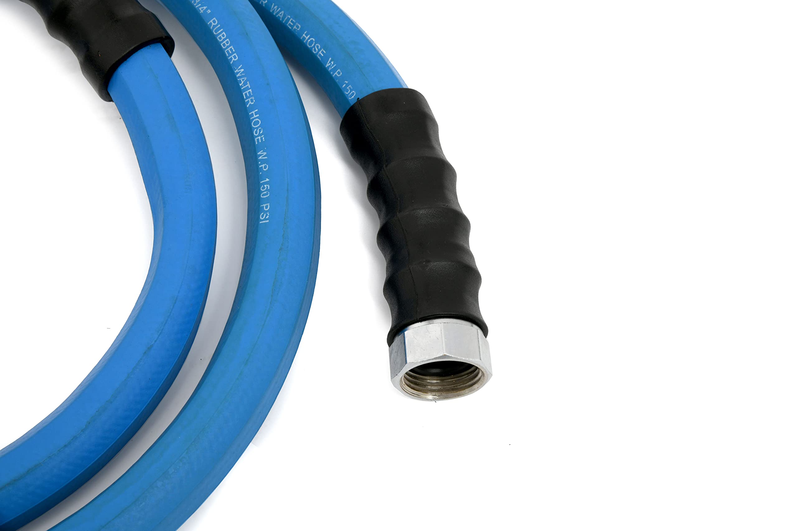 AG-LITE BSAL5806 5/8" x 06' Hot/Cold Water Rubber Garden Hose, 100% Rubber, Ultra-Light, Super Strong, 500 PSI, 50F to 190F Degrees, High Strength Polyester Braided