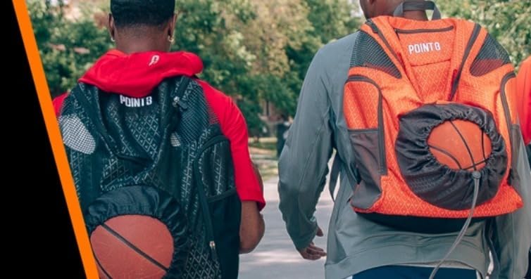 Point 3 Phoenix Suns Road Trip 2.0 Backpack Basketball Backpack with Drawstrong Closure | Ventilated Mesh Shoe Pocket Compartment | Black
