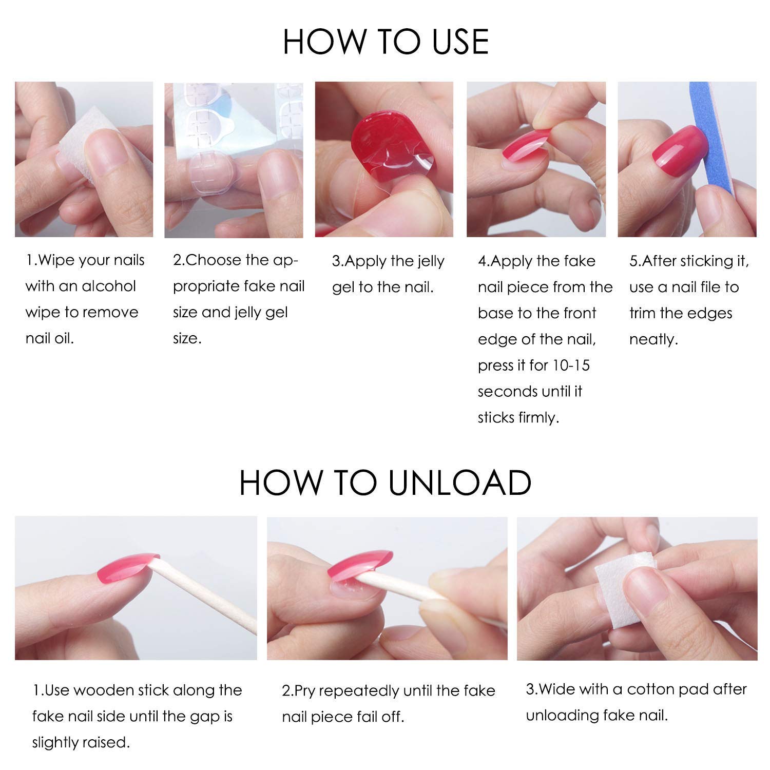 White French Tip Press on Nails Almond Shape Fake Nails Nude Medium False Nails Acrylic Artificial Nails Simple Glue on Nails Finger Decorations for Women 24Pcs