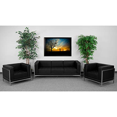 Flash Furniture HERCULES Imagination Series Black LeatherSoft Sofa & Chair Set