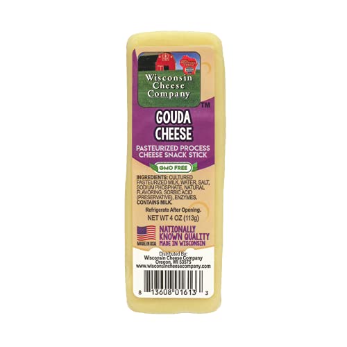 WISCONSIN CHEESE COMPANY'S - Specialty Cheese and Cracker Gift Basket. 100% Wisconsin Cheese - 5-4oz. Cheese Blocks, Smoked Cheddar Cheese, Salami Cheddar Cheese, Swiss Cheese, Gouda Cheese, Tomato Basil Cheddar Cheese & 1-4.25oz Water Crackers. Great for