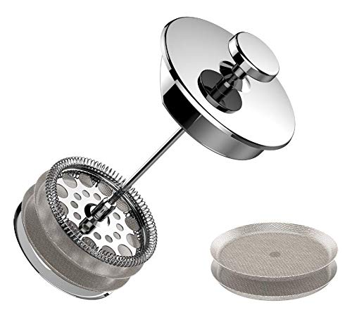 Meelio 6 Pieces French Press Replacement Filters Mesh Filters Replacement, Stainless Steel French Press Replacement Screen for 12 oz / 350 ml / 1 Cup French Press Coffee Makers and Tea Machines