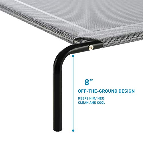Western Home Elevated Dog Bed cot, Raised Portable Pet Beds for Extra Large Medium Small Dogs with Breathable Mesh, Indoor and Outdoor, Stable Frame & Durable Supportive Teslin Recyclable Mesh