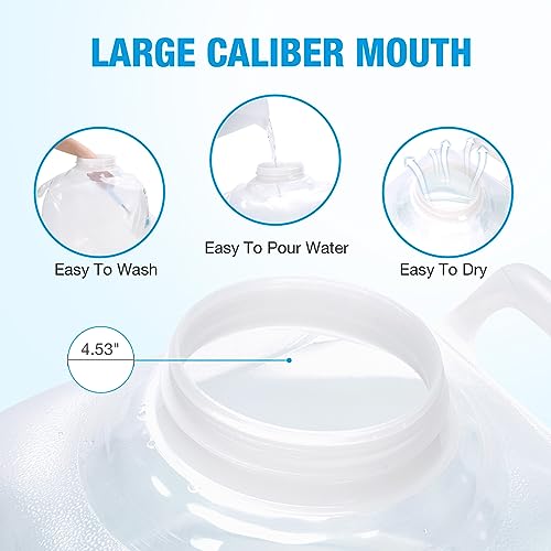 Collapsible Water Container,Portable Water Storage Containers,Collapsible Water Jug 5.3Gal,Camping Water Container with Spigot,Double Handle Foldable Emergency Water Storage for Camping,Hiking(1 Pack)