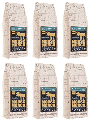Moose Munch Gourmet Ground Coffee by Harry & David, 6/12 oz bags (Maple Vanilla)
