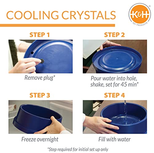 K&H Pet Products Cooler Dog Combo Cool Bed III Medium and Freezable Coolin' Bowl 96 Ounce