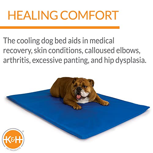 K&H Pet Products Cooler Dog Combo Cool Bed III Medium and Freezable Coolin' Bowl 96 Ounce