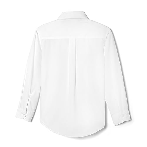French Toast Boys Expandable Collar Dress With Long Sleeves (Standard & Husky) Button Down Shirt, White, 5 US