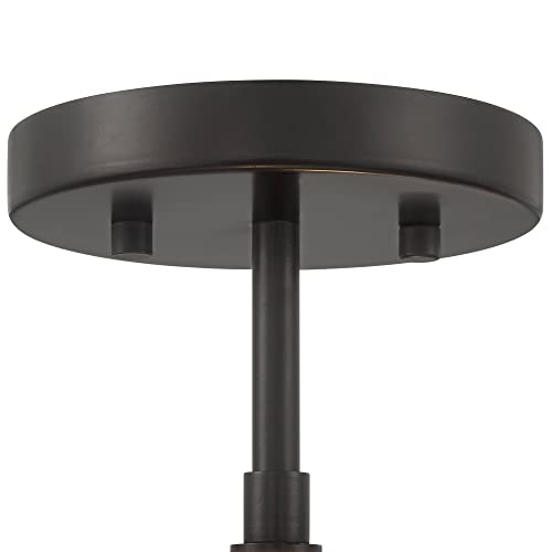 Possini Euro Design Hampton Modern Ceiling Light Semi Flush-Mount Fixture 13 1/4" Wide Soft Gold 2-Light Dark Weave Rattan Drum Shade for Bedroom Kitchen Living Room Hallway Bathroom House Home