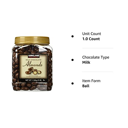 Kirkland Signature, Milk Chocolate Almonds, (Family Bundle), 1.36 kg