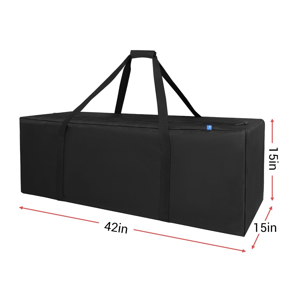COOLBEBE 42" Sports Duffle Bag - 150L Extra Large Travel Duffel Luggage Bag with Upgrade Zipper, Sturdy & Water Resistant, Black