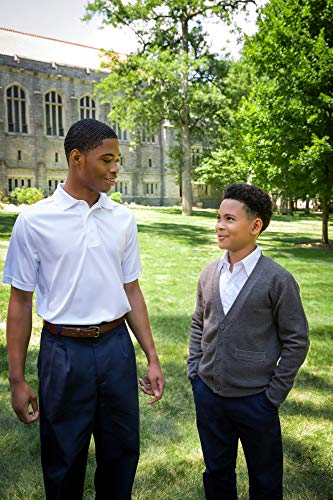French Toast Boys Expandable Collar Dress With Long Sleeves (Standard & Husky) Button Down Shirt, White, 5 US