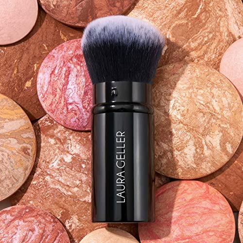 LAURA GELLER NEW YORK Baked Balance-n-Brighten Foundation with Retractable Airbrush Kabuki Brush Makeup Set, Medium (2 PC)