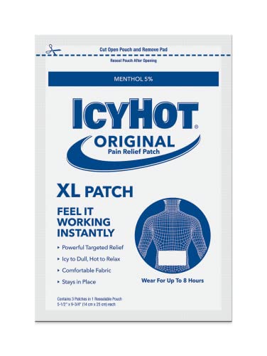 Icy Hot Original XL Pain Relief Patch (3 Count) for Back and Large Areas