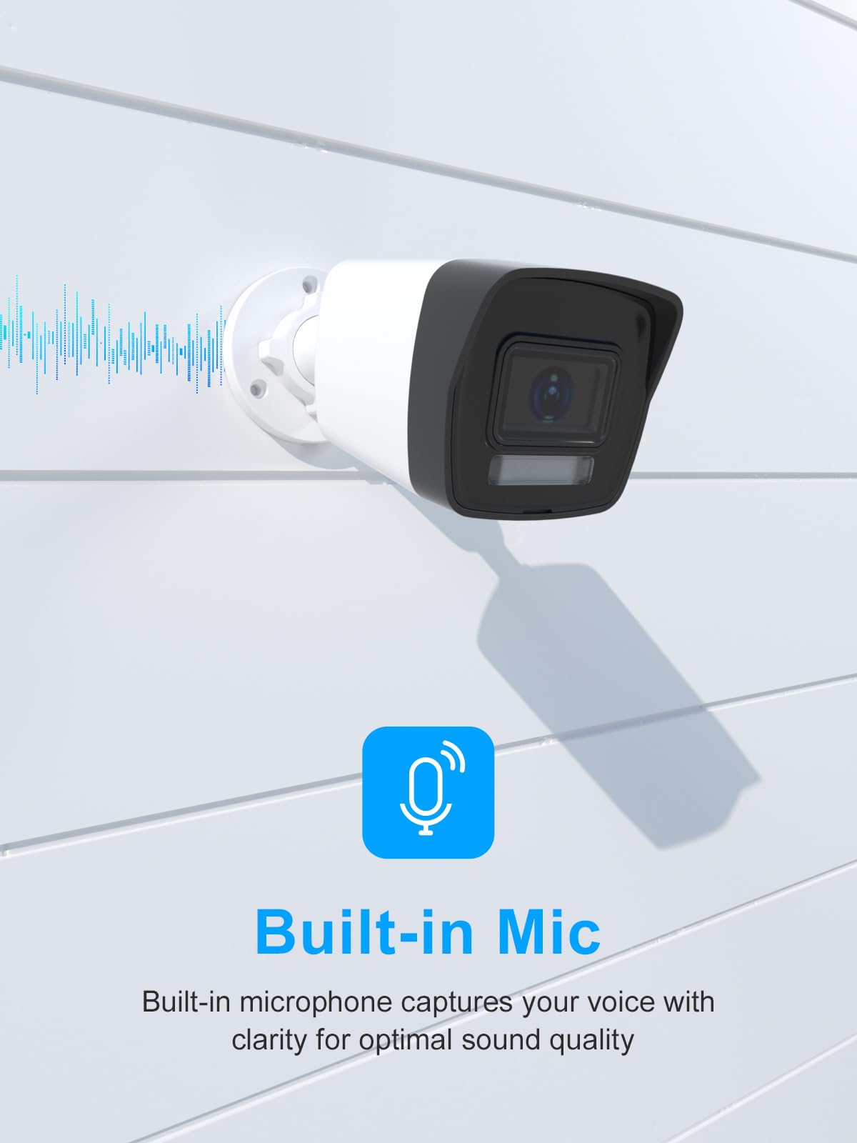Anpviz 5MP PoE Security Camera with Smart Night Color Vision,【2023 New AI】 IP Bullet Surveillance Camera with Motion Detection 2.0, IP67 Outdoor Indoor, 110° Viewing Angle, 2.8mm Lens, White