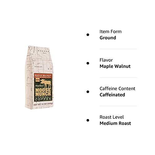 Moose Munch Gourmet Ground Coffee by Harry & David, 12 oz bag (Maple Walnut)