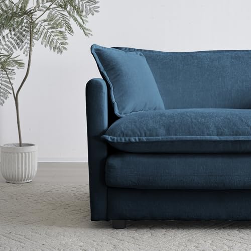 ERYE 146.5" U Shaped Reversible Chaises Sectional Sofa Modern Deep Seat Sofa & Couch with Movable Ottomans, Oversized Modular Sleeper Upholstered for Living Room, Apartment, Studio, Office
