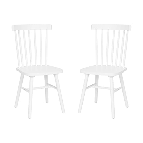 Flash Furniture Solid Wood Spindle Back Armless Kitchen or Dining Room Chairs-No Assembly Required, (Pack of 2), White Visit The Store