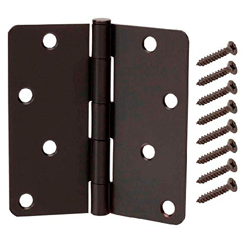 Everbilt 4 in. Oil-Rubbed Bronze 1/4 in. Radius Door Hinge