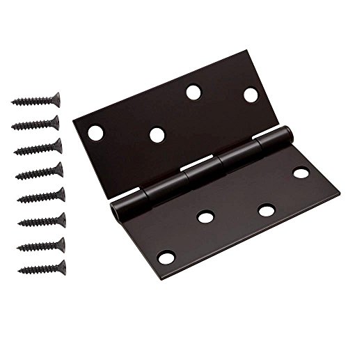Everbilt 4 in. Oil-Rubbed Bronze Square Corner Door Hinge
