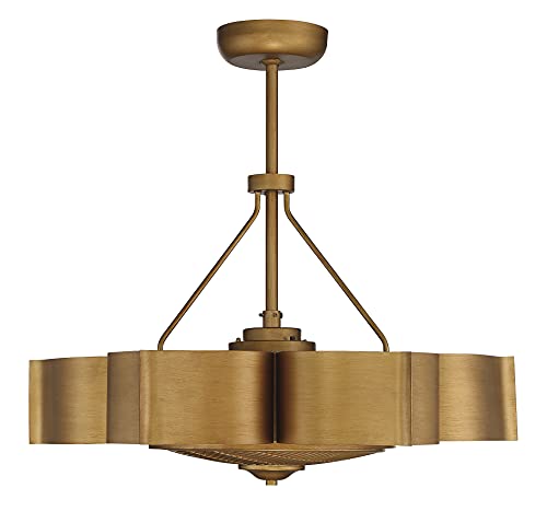 Savoy House 39-FD-125-54 Stockholm 6-Light Fandelier in Gold Patina (31" W x 12" H)
