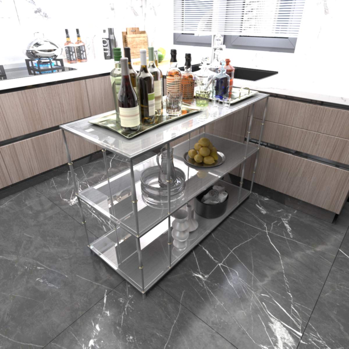 BAYYA Silver Contact Paper【Thicken】Stainless Steel Metallic Look Kitchen Backsplash Wallpaper Peel Stick Oil Proof Waterproof Sticker for Dishwasher Fridge Self Adhsesive Removable Wall Sticks