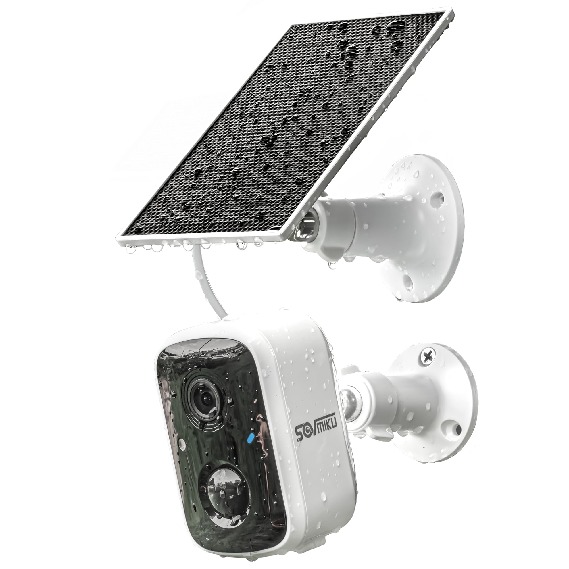 Sovmiku CG3 2K Starlight Color Night Vision,Solar Security Camera Wireless Outdoor,2-years Free Cloud Storage,Easy to Setup,Motion Detection,Two Way Audio,Audible Flashlight Siren,2.4GHz Wi-Fi,SD Slot