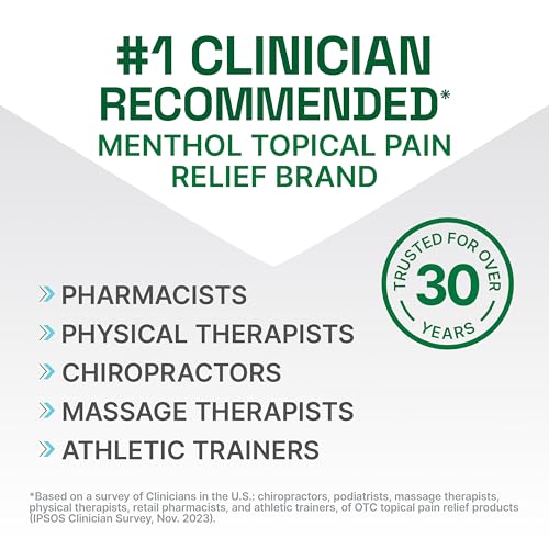 Biofreeze 13566 Professional Menthol Roll-On Pain-Relieving Gel 3 FL oz Green, Backache, Strains, Bruises, & Sprains, Pack of 3