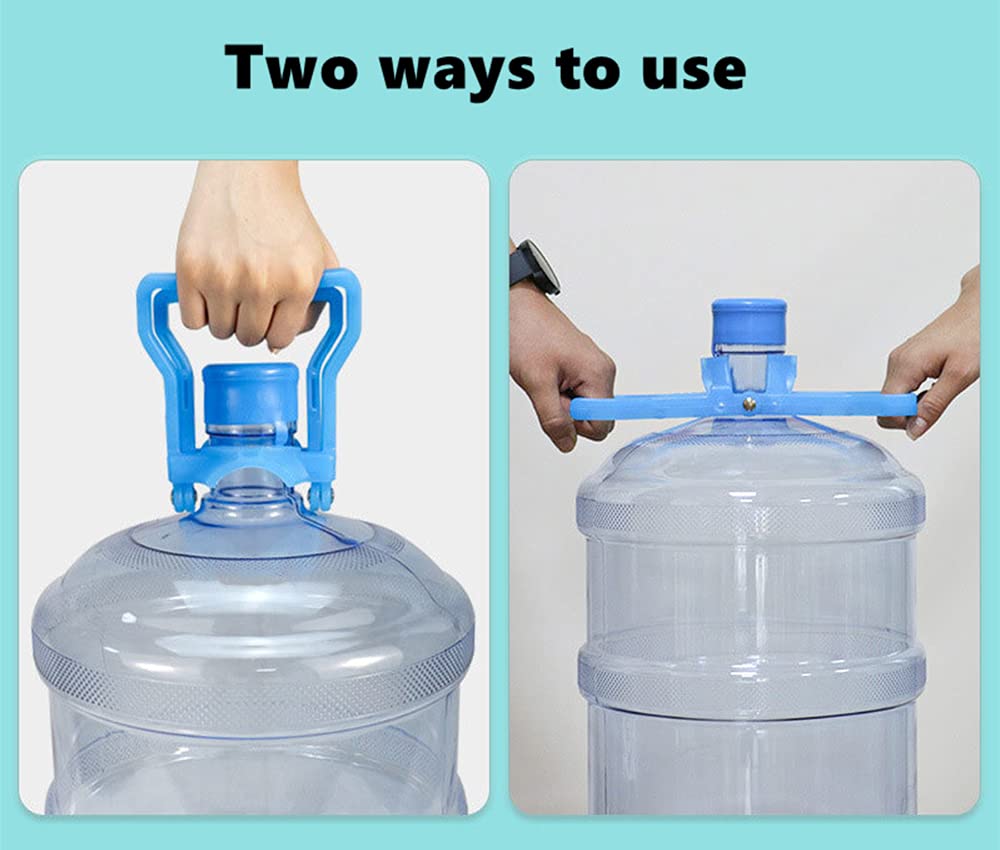 Anzline Multifunctional Advanced Ergonomic 5 Gallon Water Bottle Handle,Drinking Water Bottle Handle,Fit 5 Gallon Water Bottle Caps,5 Gal Bottle Carrier,Water Bottle Lift with Handle (Blue)