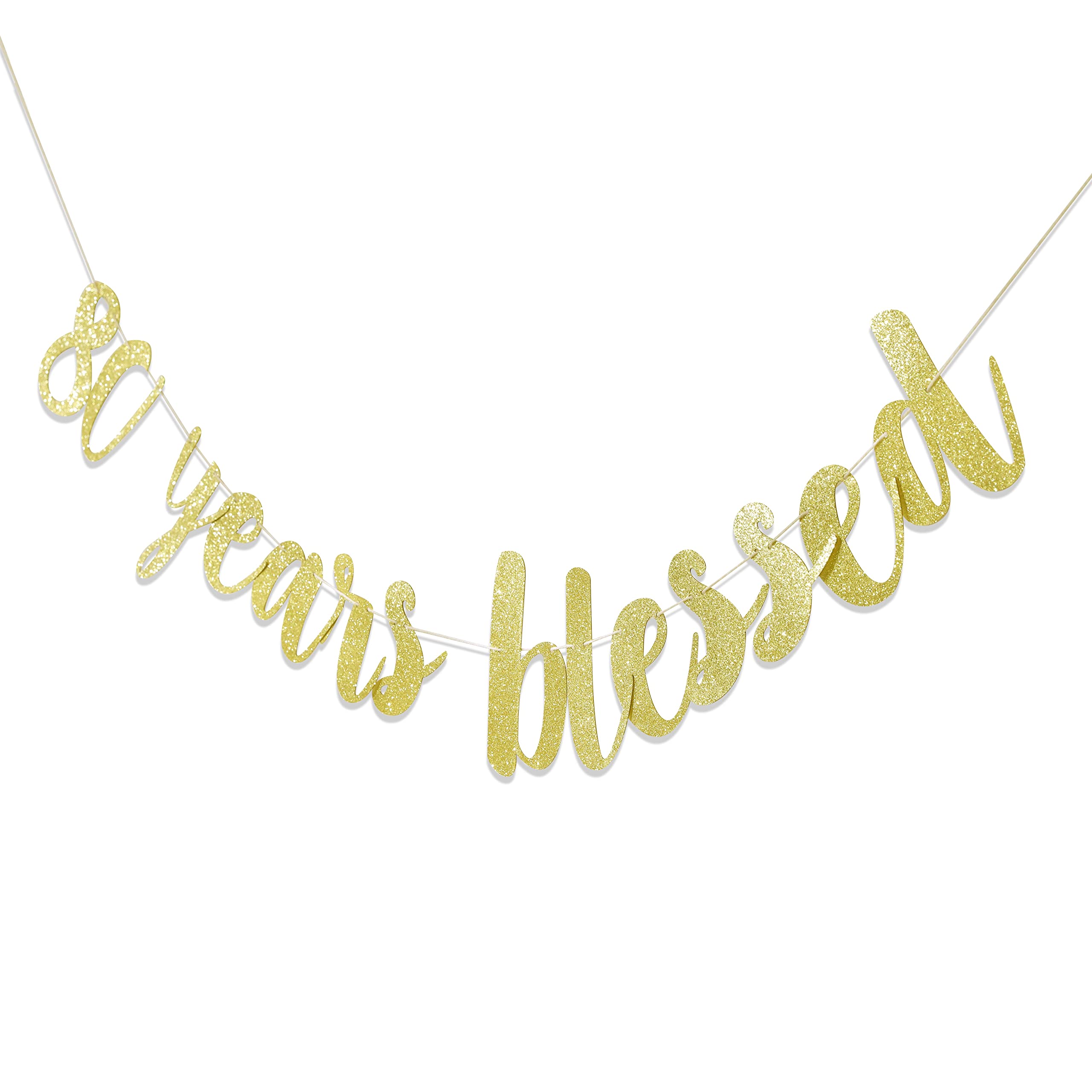 80 Years Blessed Banner - 80th Birthday Banner,80th Birthday Banner Party Decorations,80th Anniversary Banner,80 Birthday Banner Sign