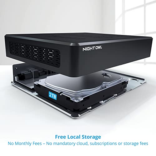 Night Owl 8 Channel Bluetooth Video Home Security Camera System with (8) Wired IP 4K HD Indoor/Outdoor Spotlight Cameras with Audio and 2TB Hard Drive (Expandable up to 12 Cameras)