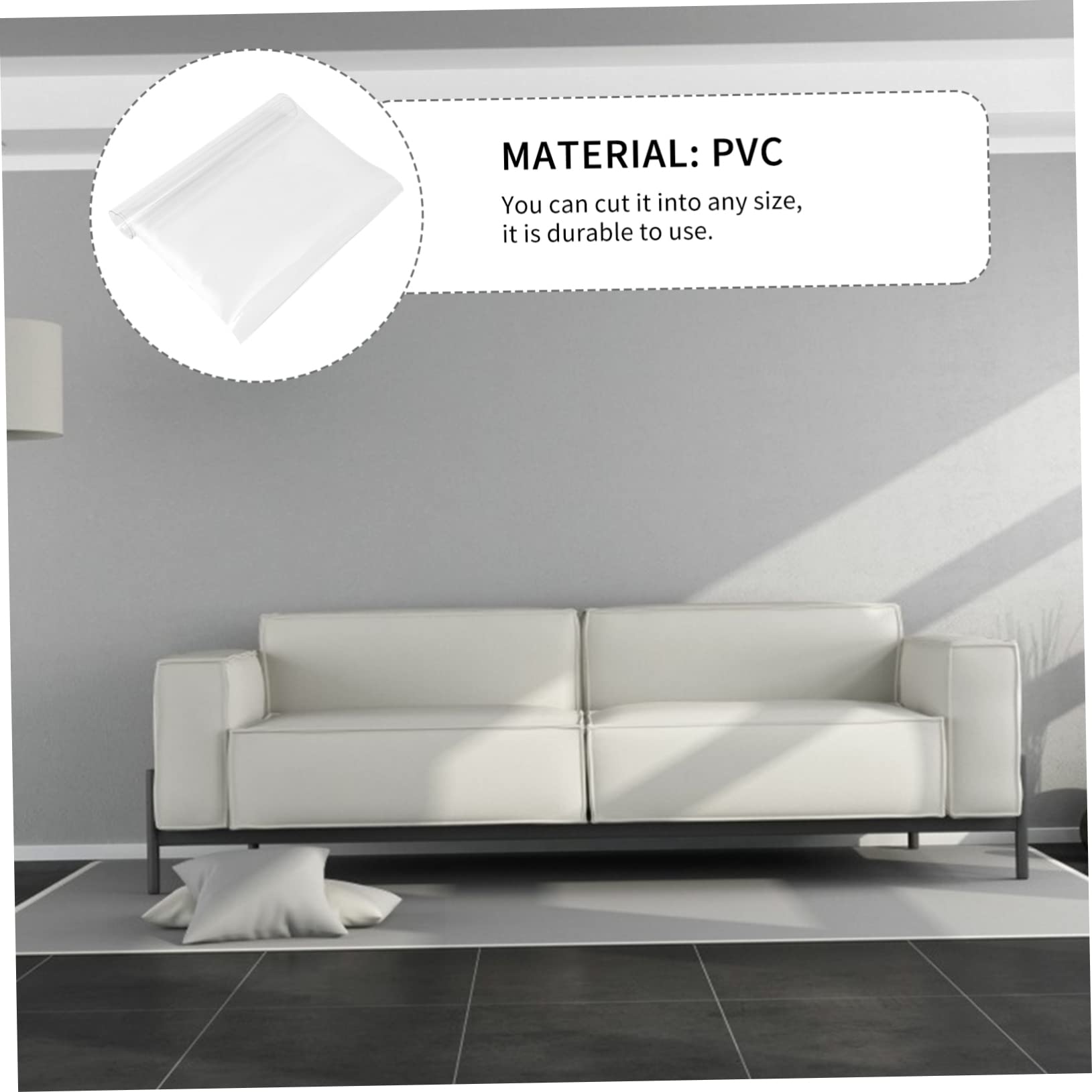 NUOBESTY Transparent Floor Mat PVC Clear Chair Mat Waterproof Door Carpet Rug Hard Floor Protector Table Cover Desks Mat for Home Office Study 40x60CM