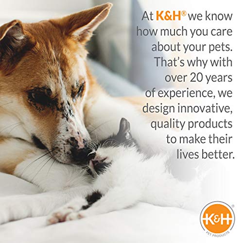 K&H Pet Products Self-Warming Lounge Sleeper Pet Bed Small Sage/Tan 16" x 20"