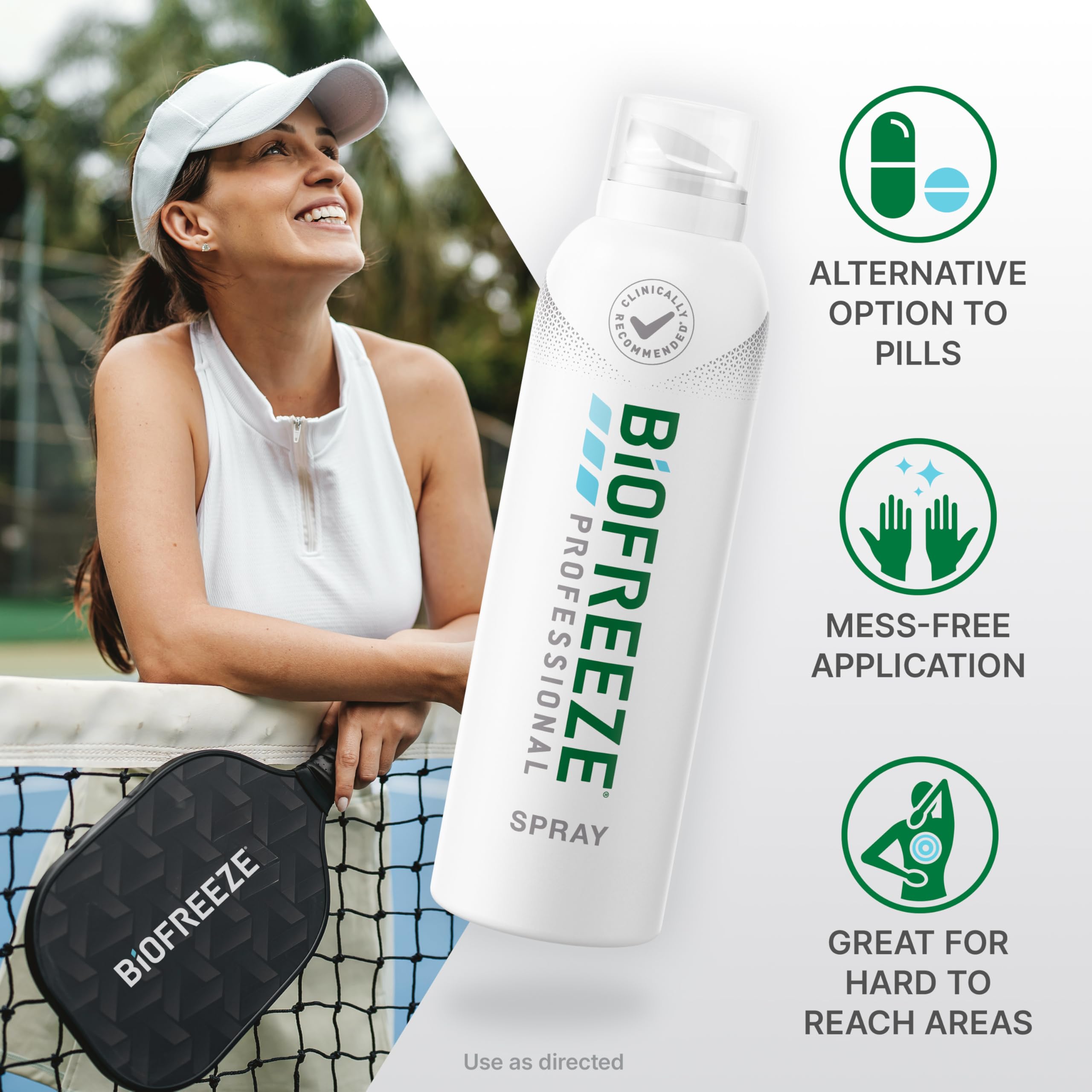 Biofreeze 13572 Professional Menthol Pain Relieving Spray 4 FL oz, Arthritis, Simple Backaches and Joint Pain, Pack of 2