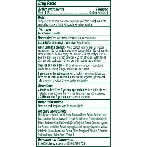 Biofreeze Pain Relief Roll-On, 3 oz. Roll-On, Fast Acting, Long Lasting, & Powerful Topical Pain Reliever, Pack of 3 (Packaging May Vary)