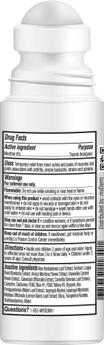 Myderm PRO Freeze Roll-On, 3 fl oz - Extra Strength 6% Menthol - ICY Roller for Elbows, Joints & Muscles - Hands-Free Topical Support - Made in The USA