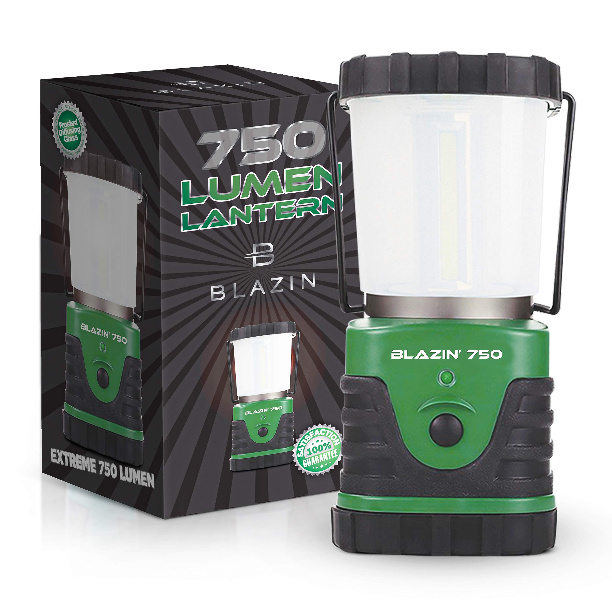 Blazin Ultra Bright Camping Lantern - Waterproof, Portable & Lightweight, 750 Lumens Battery Operated Camping Light - Ideal for Camping, Hurricane, Power Outages & Emergencies