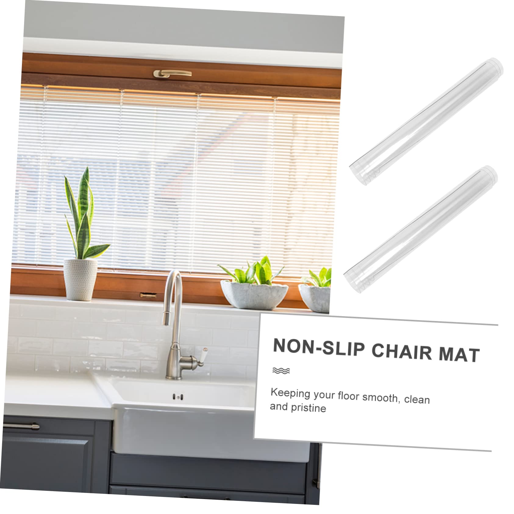 NUOBESTY Transparent Floor Mat PVC Clear Chair Mat Waterproof Door Carpet Rug Hard Floor Protector Table Cover Desks Mat for Home Office Study 40x60CM