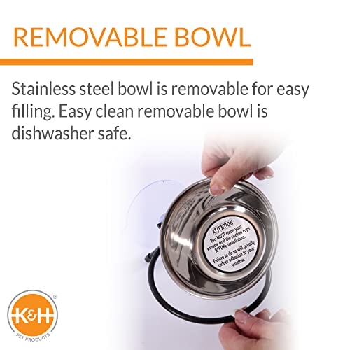 K&H Pet Products EZ Mount Window Kitty Sill Cat Window Perch Cat Hammock + EZ Mount Up and Away Kitty Diner Cat Food Bowl Bundle