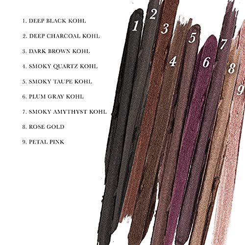 LAURA GELLER NEW YORK Kajal Longwear Kohl Eyeliner Pencil with Caffeine, Smooth & Blendable Makeup, Deep Black