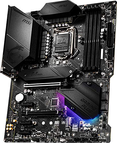 MSI MPG Z490 Gaming Plus Gaming Motherboard (ATX, 10th Gen Intel Core, LGA 1200 Socket, DDR4, CF, Dual M.2 Slots, USB 3.2 Gen 2, 2.5G LAN, DP/HDMI, Mystic Light RGB)