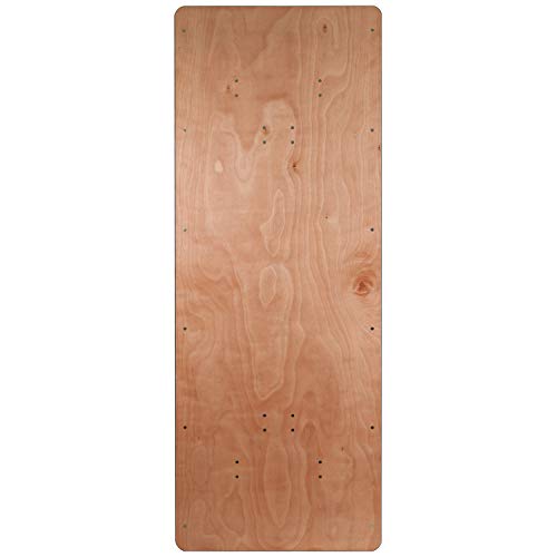 Flash Furniture 8-Foot Rectangular Wood Folding Banquet Table with Clear Coated Finished Top