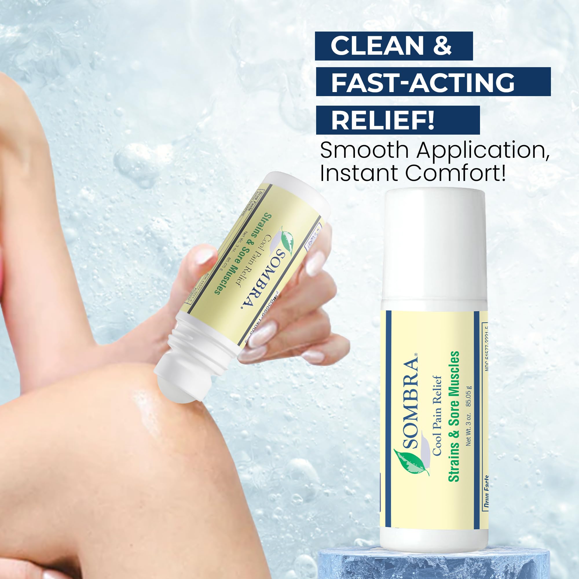 Sombra Cool Pain Relief Gel Roll On 85.05 g / 3 oz