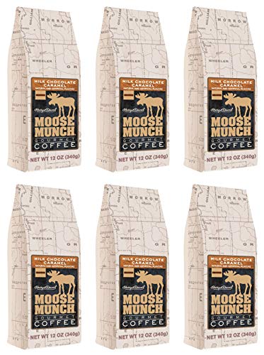 Moose Munch Gourmet Ground Coffee by Harry & David, 6/12 oz bags (Milk Chocolate Caramel)
