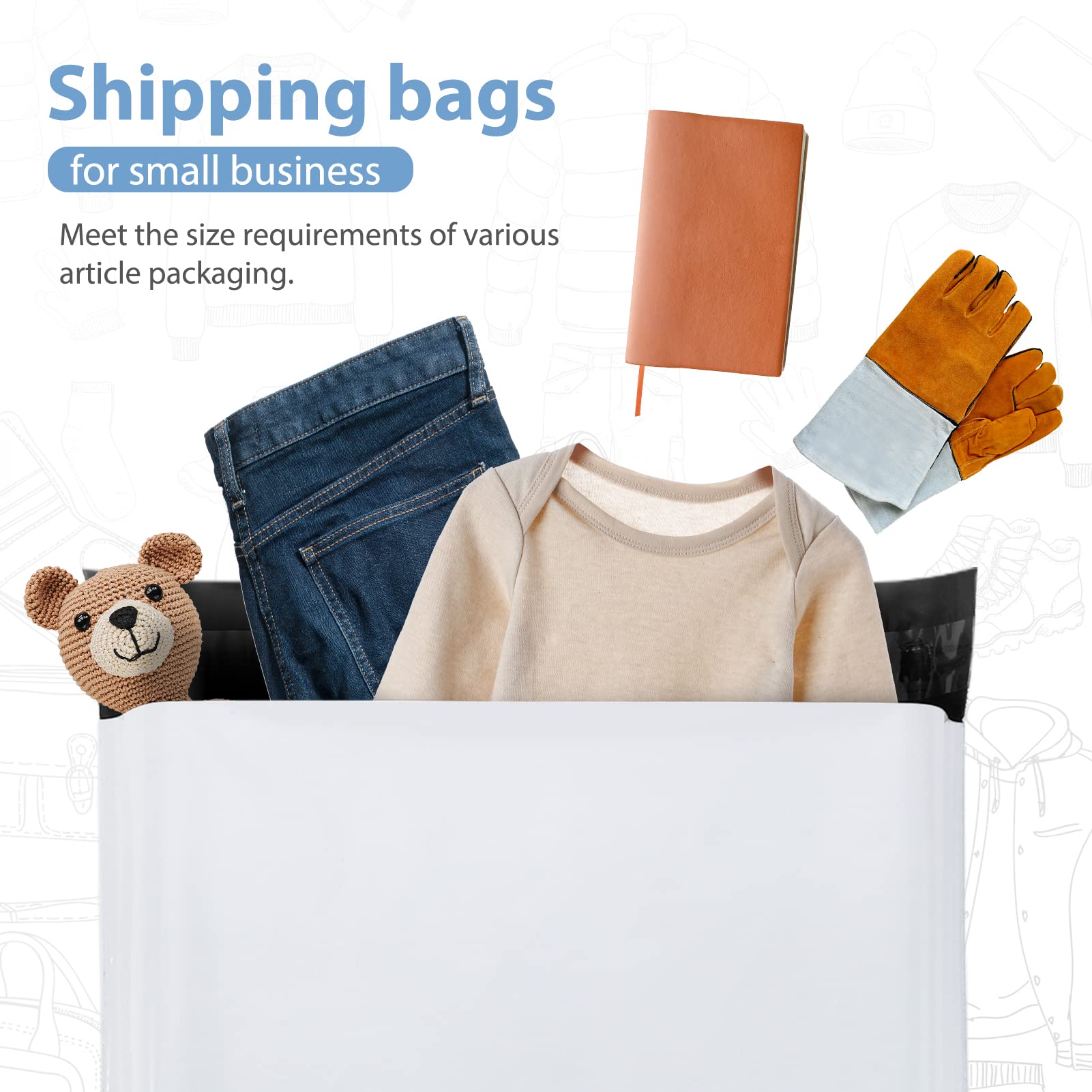 Metronic Poly Mailers 10x13 100 Pcs | Medium Shipping Bags for Clothing | Mailing Bags for Small Business, Shipping Envelopes,Packing Bags in White