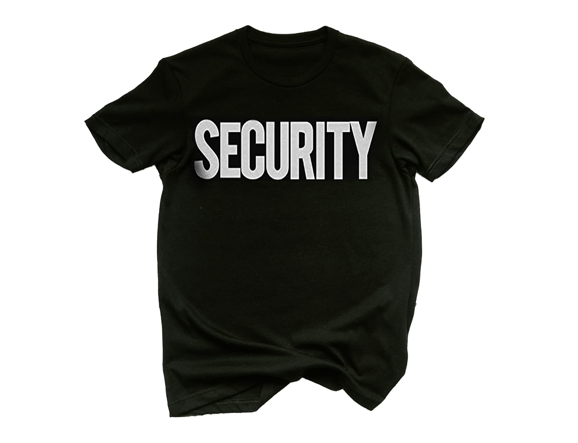 fresh tees Security T-Shirt 2 Sided Front Back Print | Event Safety Guard Staff | Graphic Tee for Men (Small,Black)